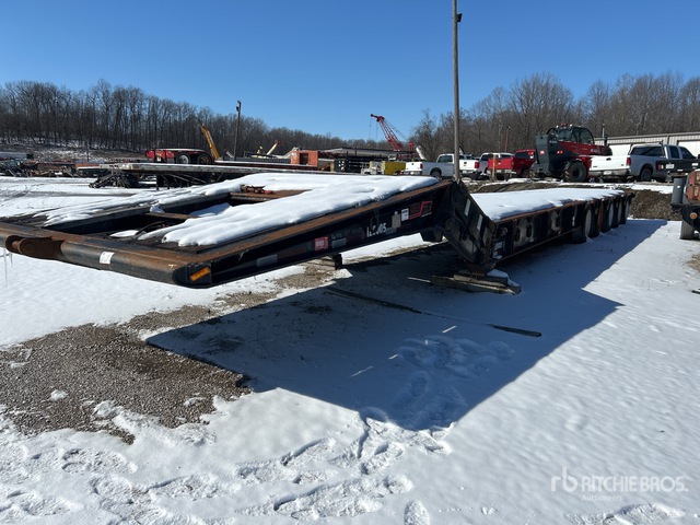 2009 Load King 605LFM-0F 60 ton 57 ft 5/Axle Folding Neck Trailer ...