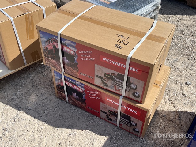 Quantity of (2) 2024 Powertek WW13000 Wireless Truck Winches (Unused) | Ritchie Bros. Auctioneers