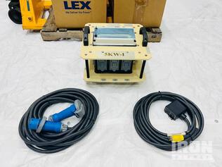 Quantity of (4) LEX 5KW-I Power Distribution Spider Box w/ Pin Sleeve Cords and Quad Boxes ...