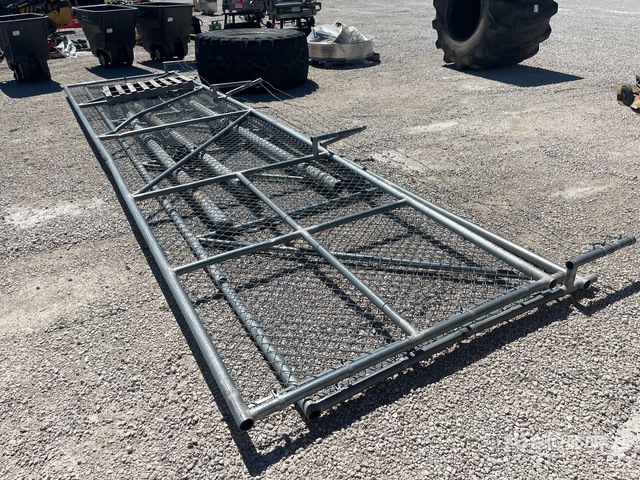 49 ft x 7 ft Aluminium Bi-Parting Sliding Driveway Gate | Ritchie Bros ...