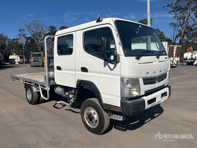 2012 Mitsubishi Fuso Canter 7/800 4x4 Crew Cab Flatbed Truck | Ritchie ...