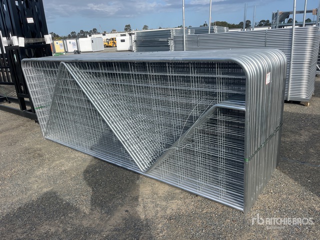 Quantity of (30) BYT 3 m x 1.17 m Galvanized Mesh Livestock Gate ...