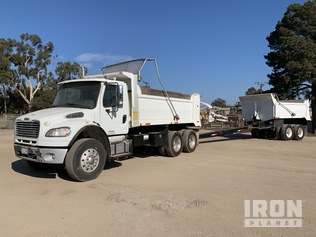 2013 Freightliner M2 106 6x4 T/A Dump Truck w/ 2013 Valew T/A 12 ft Pup ...