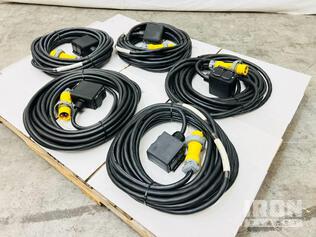 Quantity of (5) LEX 20 Amp 50 ft Electrical Distribution Power Cords w ...