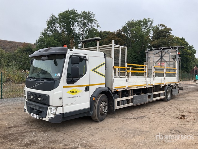2017 Volvo FE LEC 4x2 18 Ton Impact Protection Vehicle Flatbed Truck ...