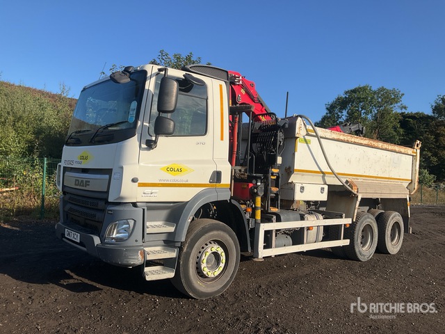 2017 DAF 8x4 26ton Dump Truck w/ 2016 Palfinger M125LC68 Crane ...
