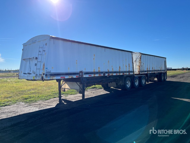 1996 Castleton 29 ft Tri/A Super B-Train Lead Belly Dump Grain Trailer ...