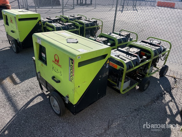 Quantity of (5) Pramac S5500 Mobile & Protech P6000S Generator Set ...