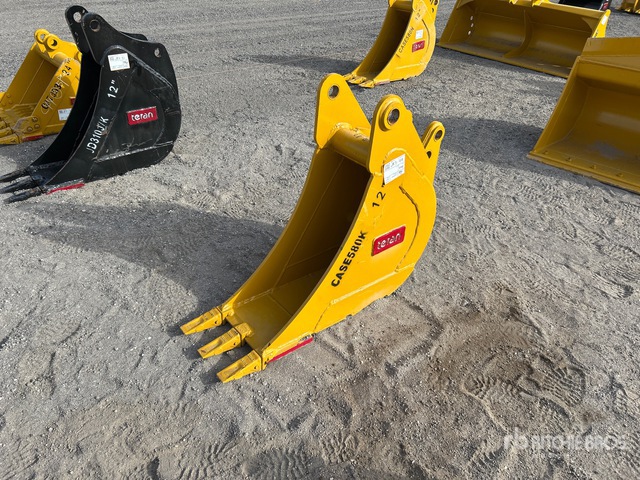 Teran BKT580K12 12 in 0.12 cyd Digging Backhoe Rear Bucket - Fits Case ...