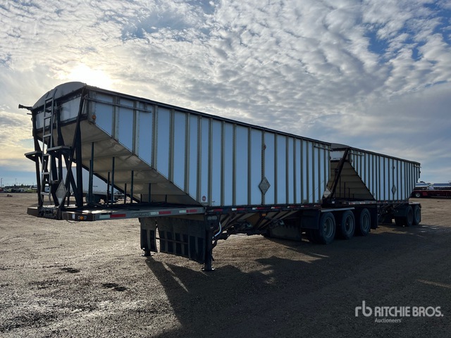 2001 Lode King 27 ft Super B-Train Lead Belly Dump Remorque à grains ...