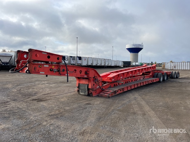 1993 Aspen 65 ton T/A Double Drop Removable Gooseneck Lowboy Trailer ...