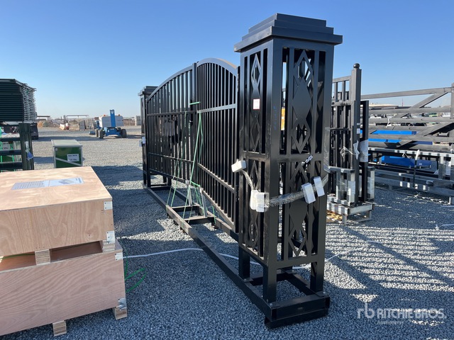 2024 Suihe 20 ft Wrought Iron Bi-Parting Farm Puerta de entrada (Unused ...