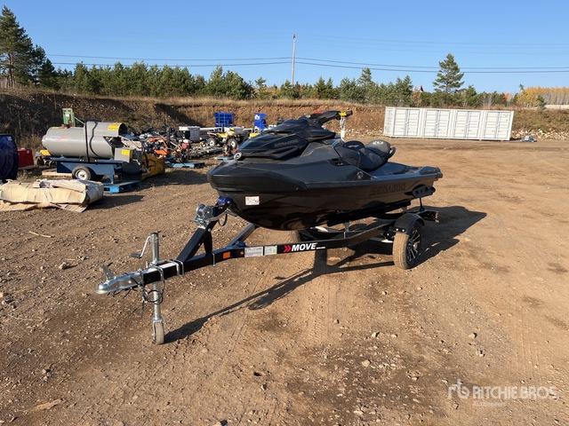 2023 Sea-Doo RXT-X Motomarine (Unused) w/2022 Karavan Move I Watercraft Trailer Trailer ...
