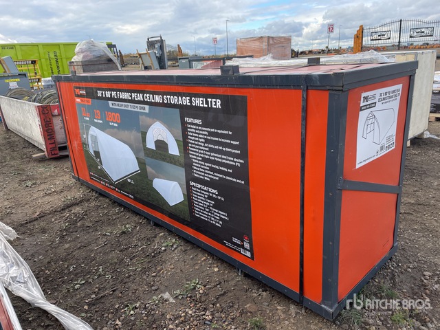 TMG ST3060E 60 ft x 30 ft x 22 ft Peak Ceiling Storage Building (Unused ...