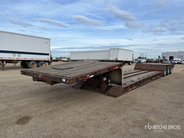 2005 XL MFG 35 ton Tri/A Double Drop Removable Gooseneck Lowboy Trailer ...