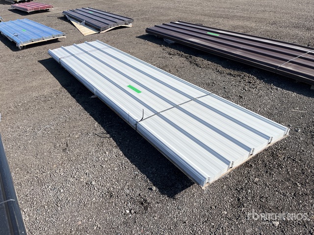 Quantity of (100) 12 ft x 3 ft White RAL 9003 Steel Siding Roof Sheets ...