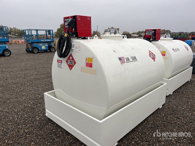 2024 AM Tank AM-TANK800 838 gal Skid Mounted Steel Diesel Fuel Tank ...