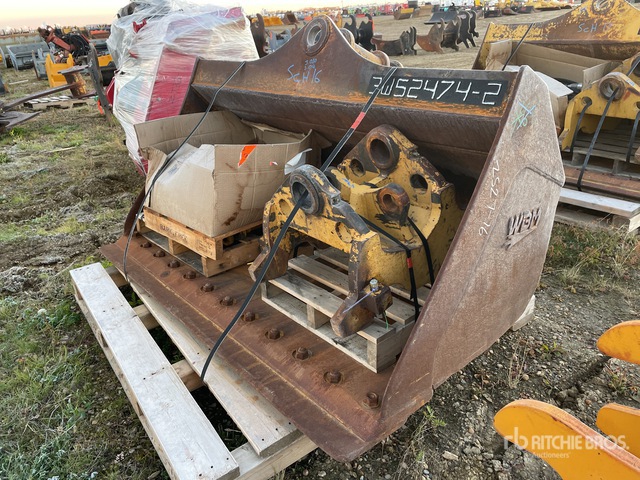 WBM 320-BT-72 72 in Q/C Hydraulic Tilting Excavator Bucket - Fits Cat ...