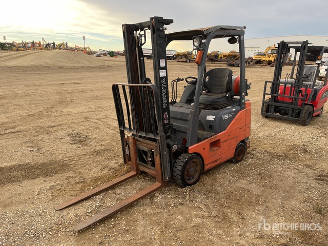 2008 Toyota 8FGCU18 3200 lb Cushion Tire Forklift | Ritchie Bros ...