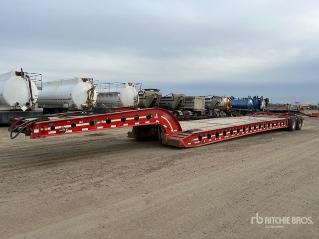 1980 Peerless 16-Wheel Double Drop Removable Gooseneck Lowboy Trailer ...