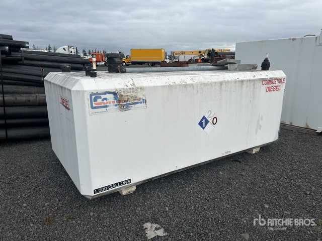 ConVault 1000 gal Skid Mounted steel inside concrete Gasoline Tanque de ...