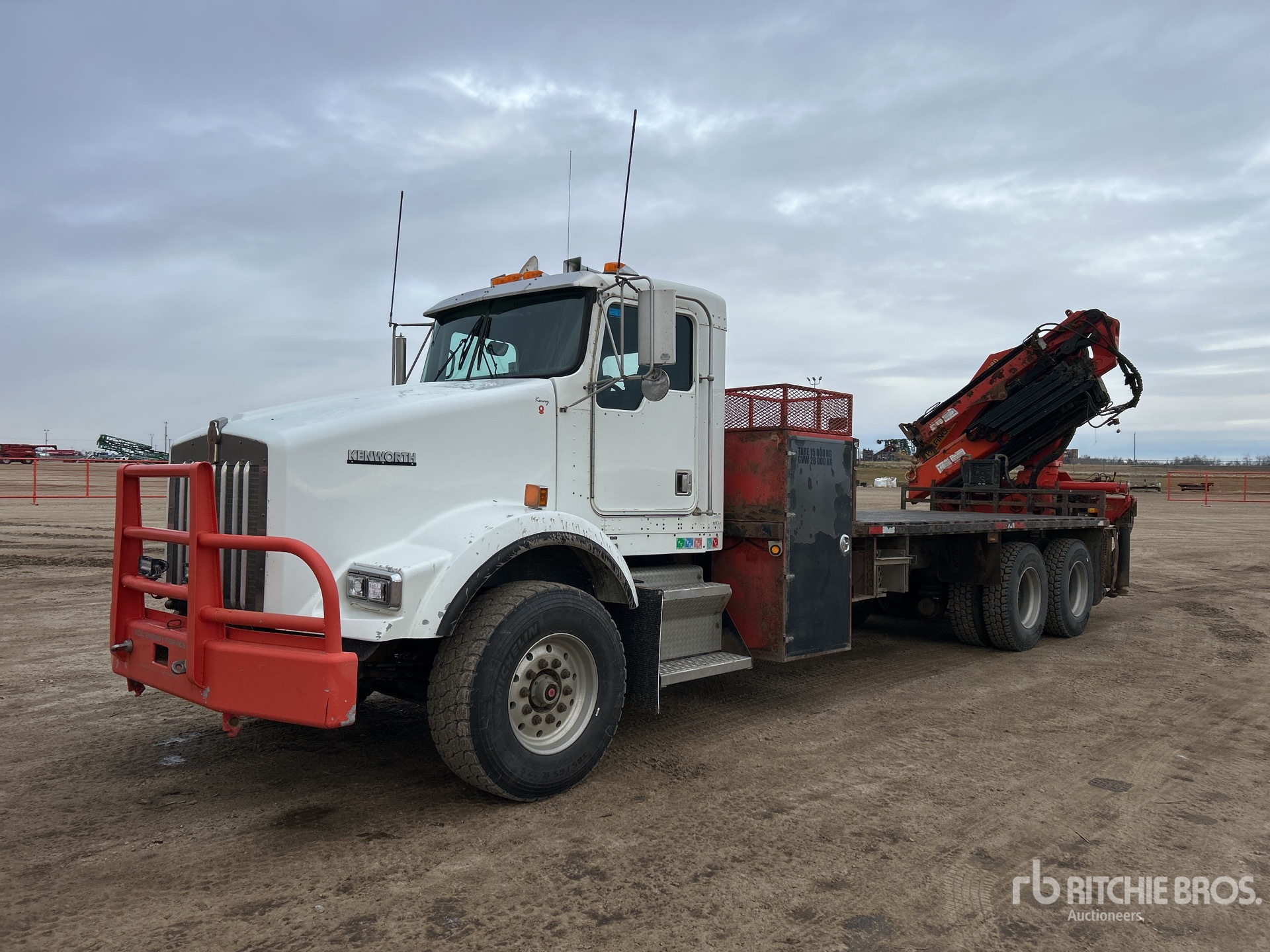 2000 Palfinger PK32080 17860 lb Knuckle Boom on 2000 Kenworth T802 6x4 ...