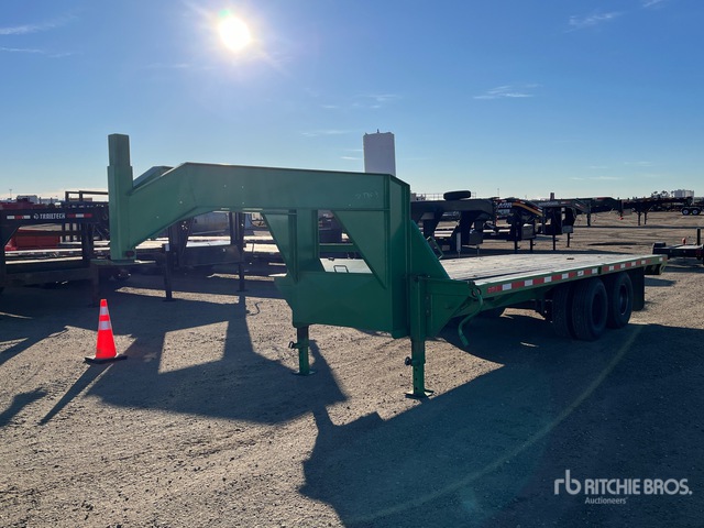 1975 Linden 20 ft T/A Gooseneck Flatbed Trailer | Ritchie Bros. Auctioneers