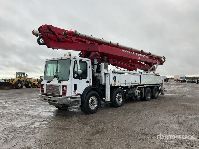 1999 Schwing 45 on 2007 Mack MR688S 10x6 Twin-Steer Concrete Pump Truck ...