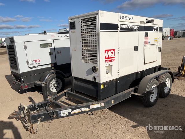 2018 Multiquip DCA70USI3CAN 70 KVA Mobile 56 kW Generator Set ...