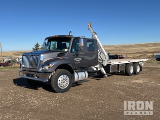 Knuckle Boom on 2008 International 7500 WorkStar 6x4 Crew Cab Tilt Deck ...