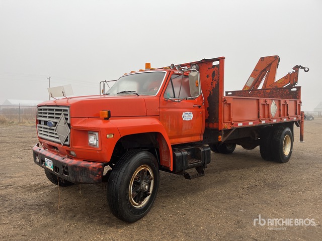 1979 HIAB-FOCO 1165 Knuckle Boom on 1985 Ford F800 4x2 Camión Grúa ...