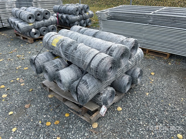 Quantity of (9) 2024 BYT FFC762 330 ft x 4 ft Galvanized Farm Fencing ...
