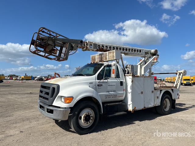 Telsta T40C 35 ft on 2008 Ford F-650 4x2 Cable Placer Bucket Truck ...