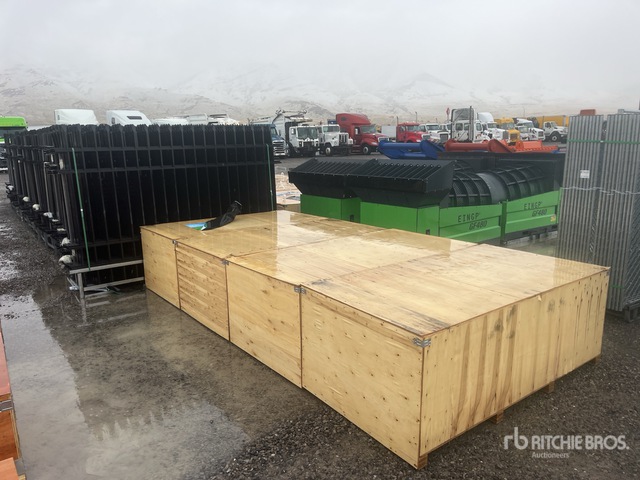 Quantity of (16) Holland F10 Wrought Iron & MD7300 Wire Mesh Site Fence ...