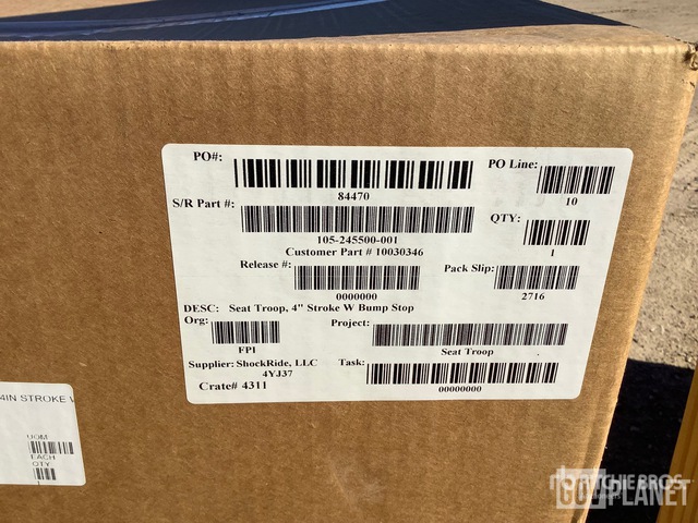 (2) Global Seating Systems 35N1-555NN05-1D MRAP Seat Survivability ...