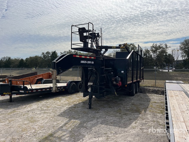 2021 AM Machinery AM-190 20 ft T/A Gooseneck Grapple Remorque à Benne ...