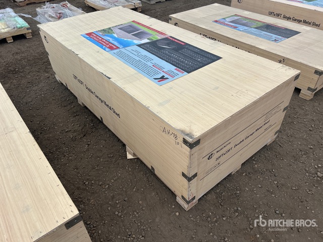 KJ K2119 23 ft x 22 ft Double Garage Metal Shed (Unused) | Ritchie Bros ...