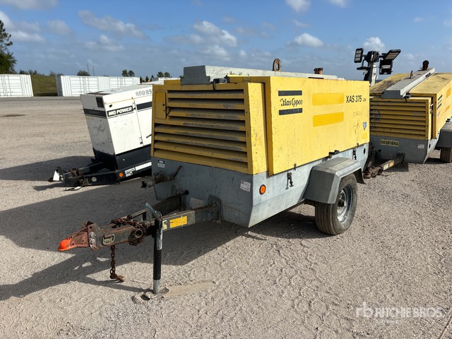 2012 Atlas Copco XAS375T3RSC 375 cfm Mobile Air Compressor | Ritchie ...