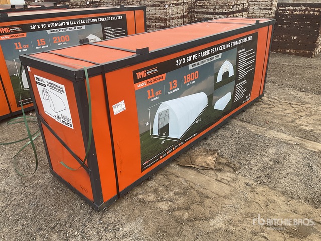 TMG ST3060E 30 ft x 60 ft x 22 ft Peak Ceiling Storage Building (Unused ...