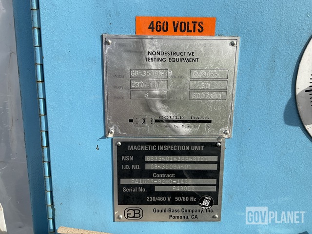 Gould-Bass GB3509A-01 Magnetic Inspection Unit in Hermiston, Oregon ...