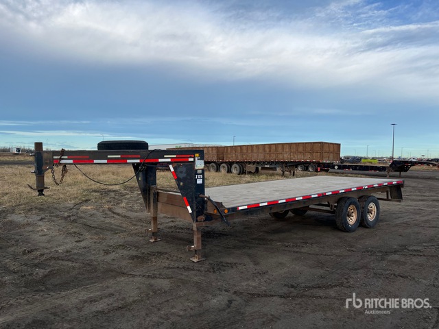 2001 Goertzen SD20GF27 20 ft T/A Gooseneck Flatbed Trailer | Ritchie ...