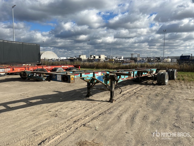 2004 Max Atlas Spread Axle T/A Extendable 20ft-40ft Container Trailer ...