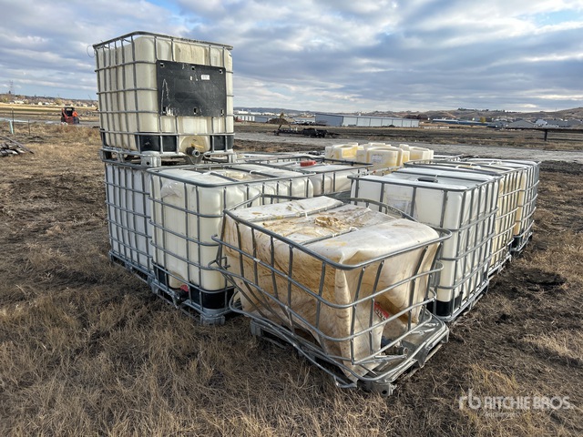 Quantity of (13) Skid Mounted Poly Tank w/ Steel Pallet | Ritchie Bros ...