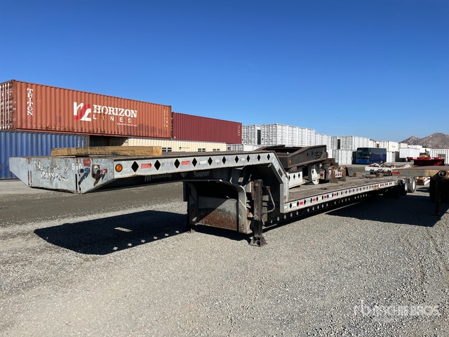 1997 Diamond 75 ton Tri/A 42 ft - 62 ft Extendable Lowboy Trailer ...