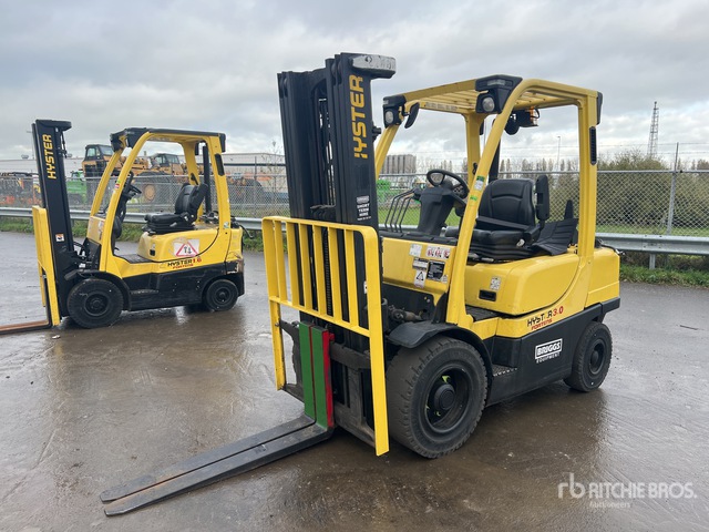 2012 Hyster H3.0FT 2570 kg Pneumatic Tire Forklift | Ritchie Bros ...
