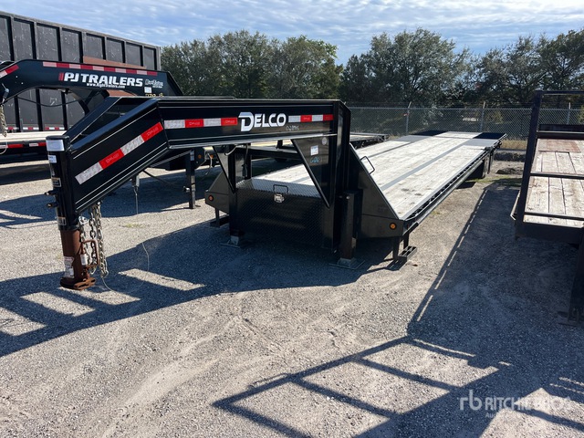 2023 Delco FH40RF2ESHK 40 ft T/A Gooseneck Hydraulic Tail Trailer ...