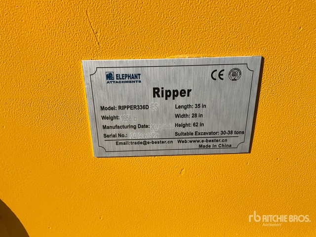 2024 Elephant RIPPER336D-ES Ripper para excavadora - Fits Cat 336 / 30 ...