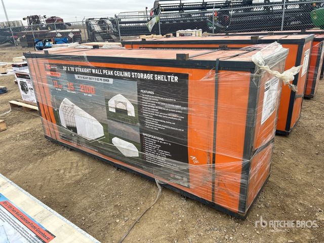 TMG ST3070E 70 ft x 30 ft x 16 ft Straight Wall Peak Ceiling Storage ...