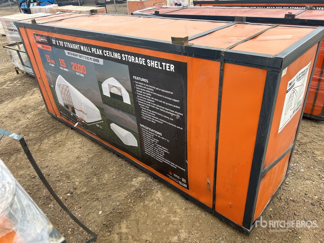 TMG ST3070E 70 ft x 30 ft x 16 ft Straight Wall Peak Ceiling Storage ...