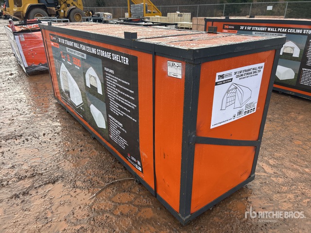 TMG ST3050E 50 ft x 30 ft Straight Wall Storage Building (Unused ...